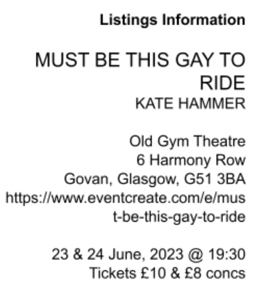 kate hammer – Glasgow Theatre Blog